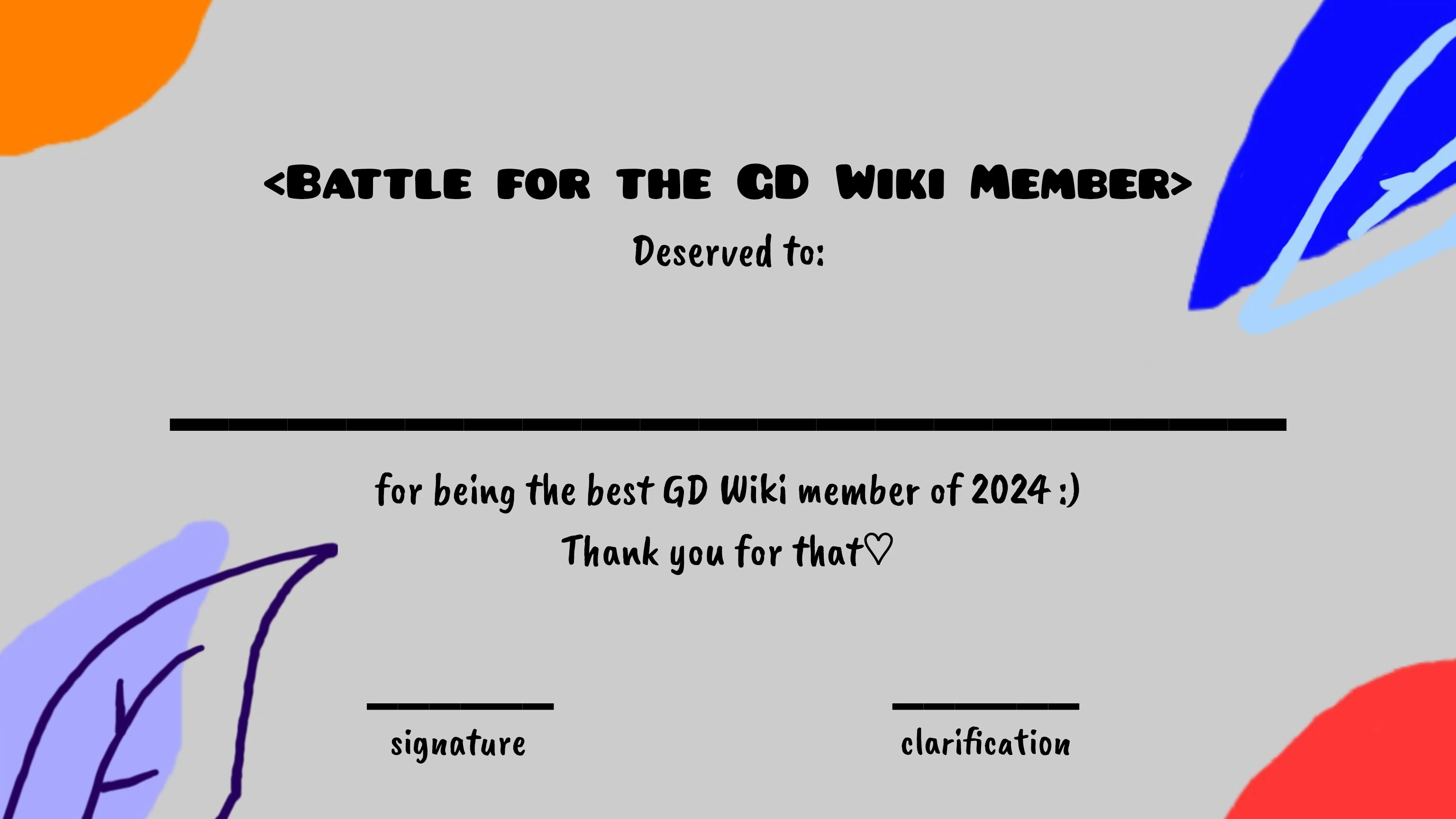 The Official Title for the Best GD Wiki Member [Spoiler] | Fandom