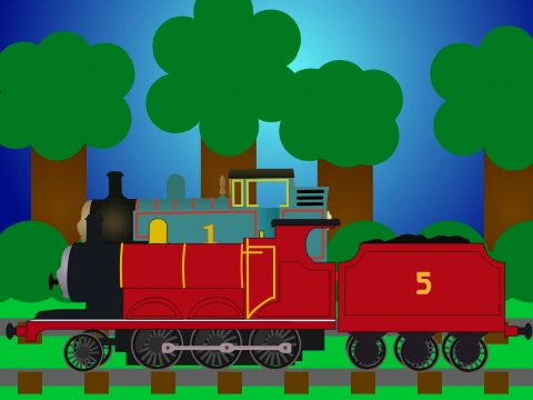 Thomas And Friends: Rehauled ; James Left Angle Vector Complete | Fandom