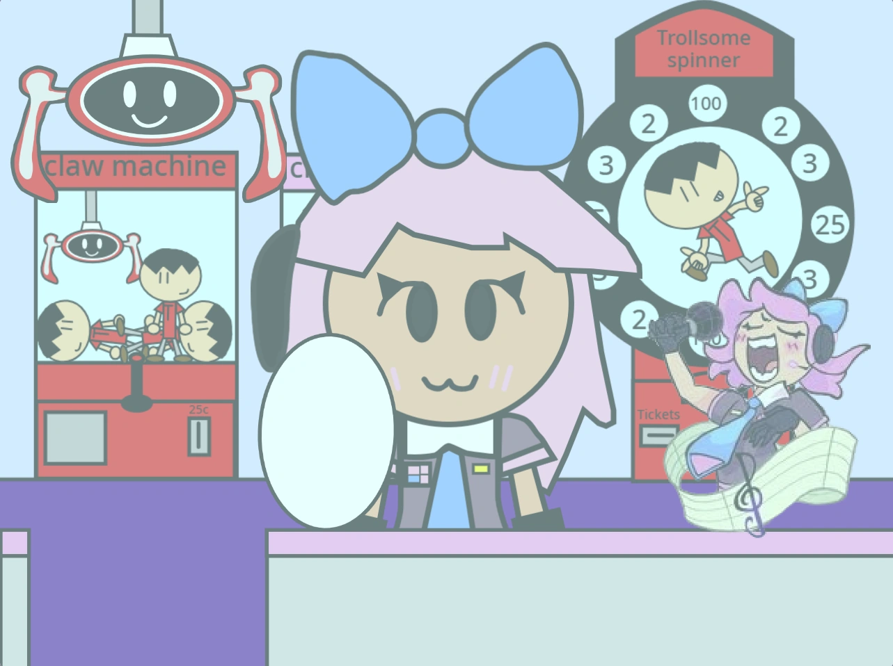 Mirai playing the claw machine | Fandom