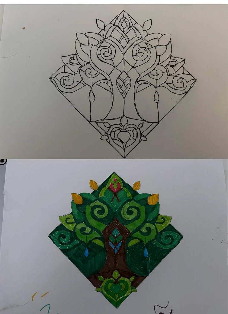 Stained glass sumeru symbol pattern | Fandom