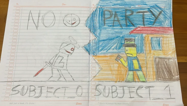 A Party.exe Picture I have drawn (Has a lil bit of blood) | Fandom