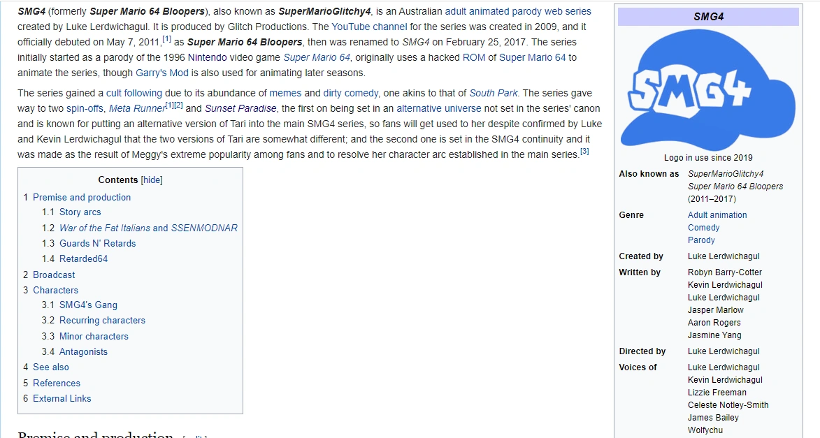 SMG4 has an actual Wikipedia page | Fandom