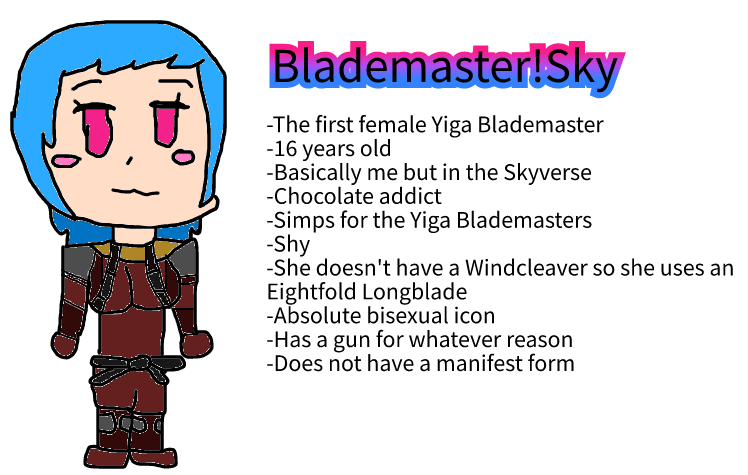 I made my own Sky. This is Blademaster!Sky, the very first FEMALE Yiga Blademaster! | Fandom