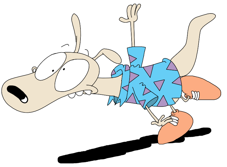 Rocko about to fall down (but with original artwork colors) | Fandom