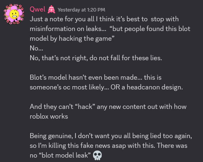 BTW Blot has No Model Right Now | Fandom