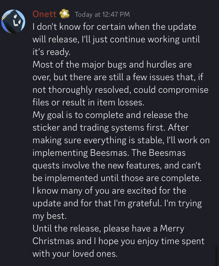 What did Onett announce in discord | Fandom