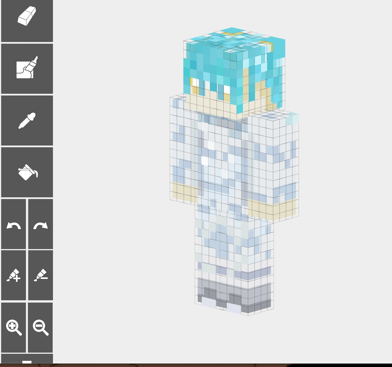 Uh. I kinda finished the kashimo Minecraft skin?Idk its a bit off ...
