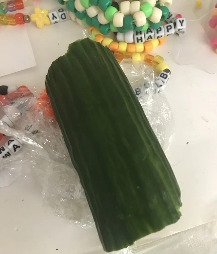 snacking on an entire cucumber because im literally so hungry ong i cannot wait for dinner 😿 ...