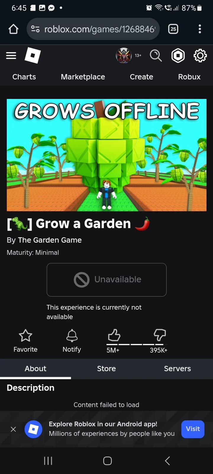 Pov: wifi servers are trash roblox deleted grow a garden | Fandom