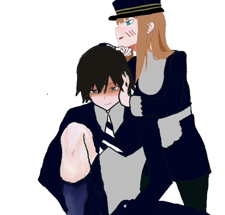 Maid commander and "Commander" as Zerotwo and Hiro. | Fandom