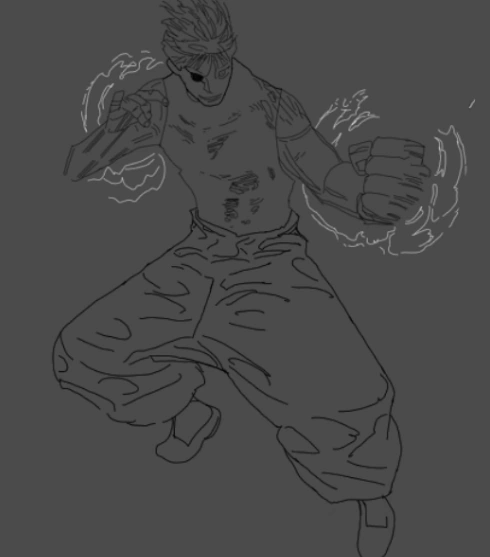 I tried Making a JJK character for my little show but I made homeless ...