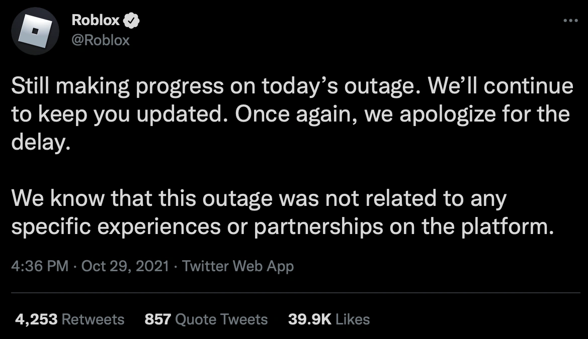 new roblox announcement (from the actual roblox twitter account) | Fandom