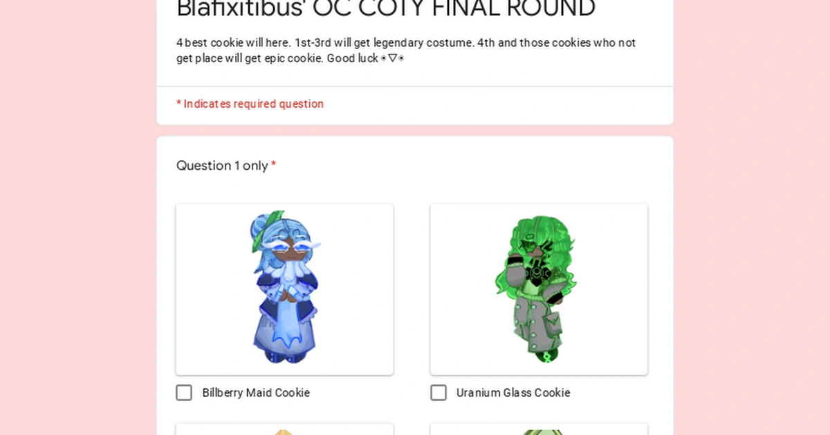 My COTY Final Round Time due date will be in 26th-28th december. Good luck | Fandom