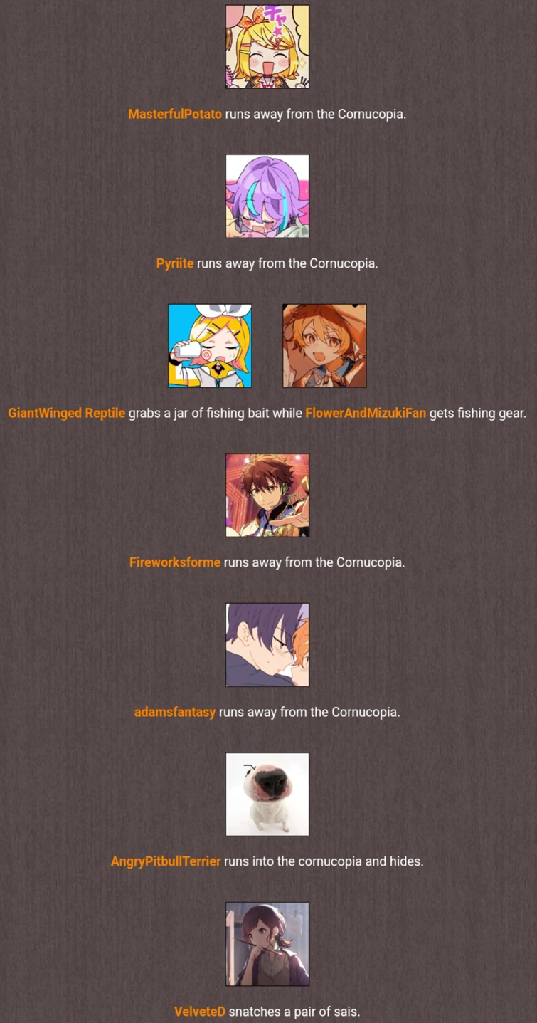 ProSeka wiki hunger games [The Bloodbath + Day 1] | Fandom