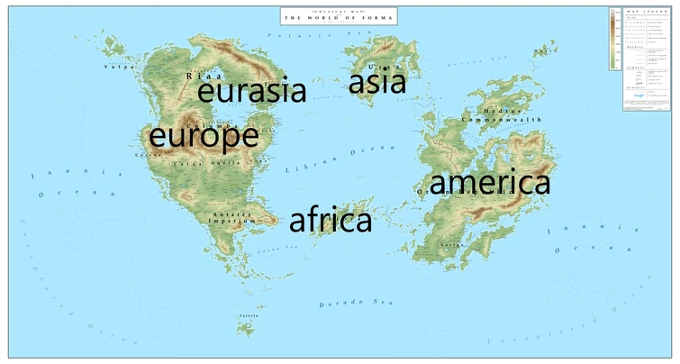 if earth and forma switched continents and sizes | Fandom
