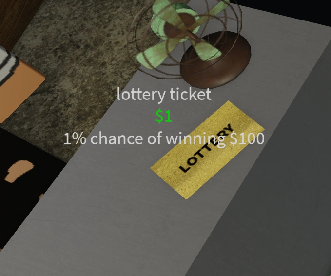 Lottery Ticket | Live in a back alley simulator Wiki | Fandom