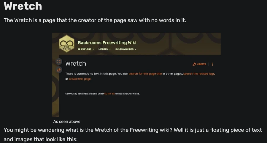 Wretch (Joke) | Backrooms Freewriting Wiki | Fandom