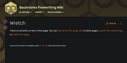 Wretch | Backrooms Freewriting Wiki | Fandom