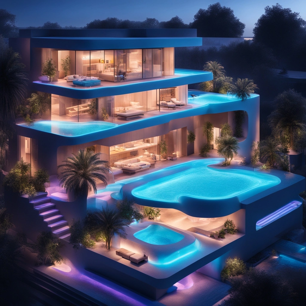 Level 69999: Aqua-Neon Mansion | Backrooms Freewriting Wiki | Fandom