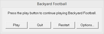 System menu | Backyard Football Wiki | Fandom