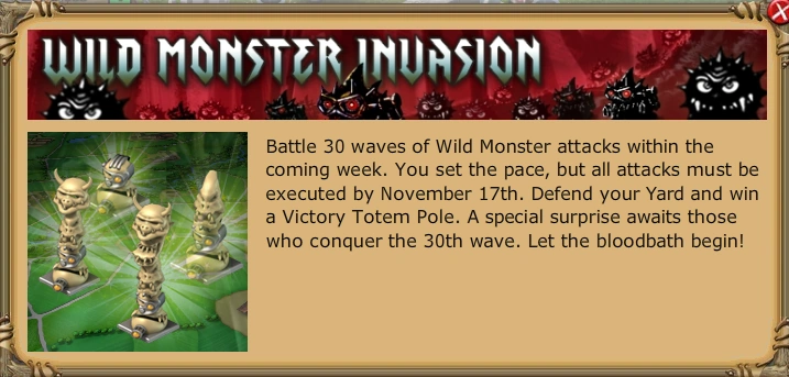 Wild Monster Invasion | Backyard Monsters Wiki | Fandom