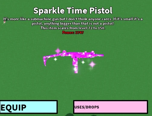 Sparkle Time Pistol | Bad Craftwars Wiki | Fandom