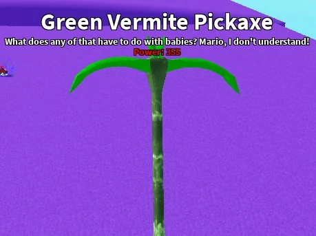 Green Vermite Pickaxe | Bad Craftwars Wiki | Fandom