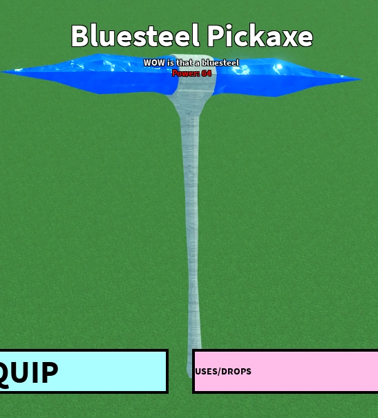 Bluesteel Pickaxe | Bad Craftwars Wiki | Fandom