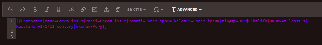 Pre-formatted syntax for Infobox | Fandom
