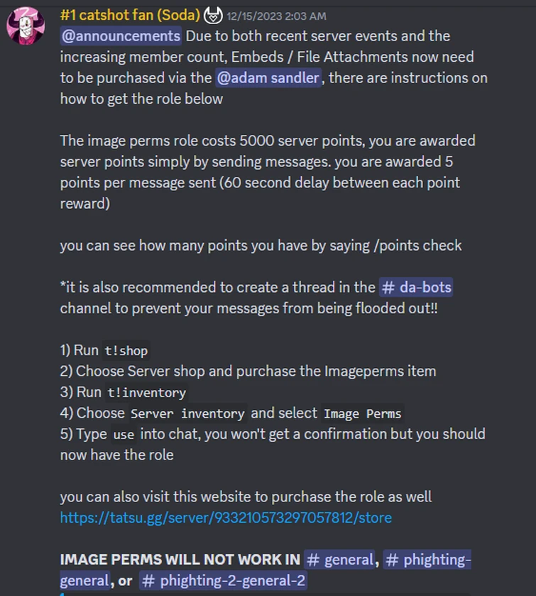 How do you get image perms on the discord server? | Fandom