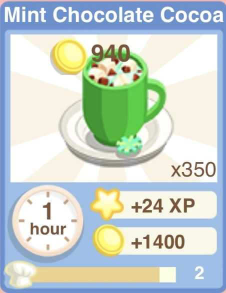 Mint Chocolate Cocoa | Bakery Story Wiki | Fandom