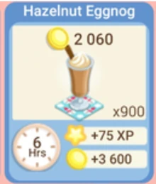 Hazelnut Eggnog | Bakery Story Wiki | Fandom
