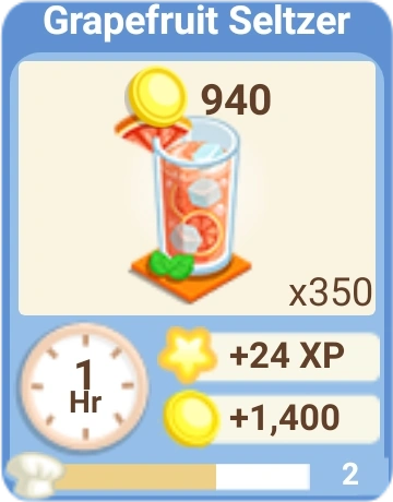 Grapefruit Seltzer | Bakery Story Wiki | Fandom