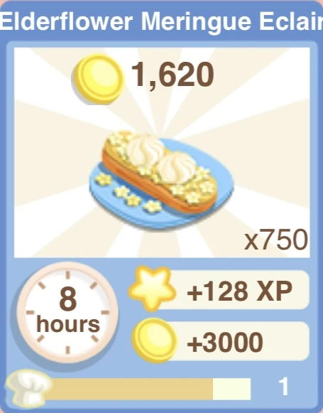 Elderflower Meringue Eclair | Bakery Story Wiki | Fandom