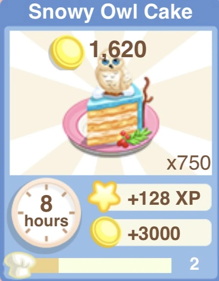 Snowy Owl Cake | Bakery Story Wiki | Fandom