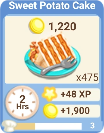 Sweet Potato Cake | Bakery Story Wiki | Fandom