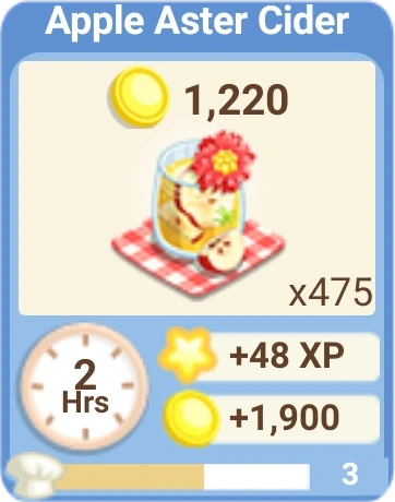 Apple Aster Cider | Bakery Story Wiki | Fandom