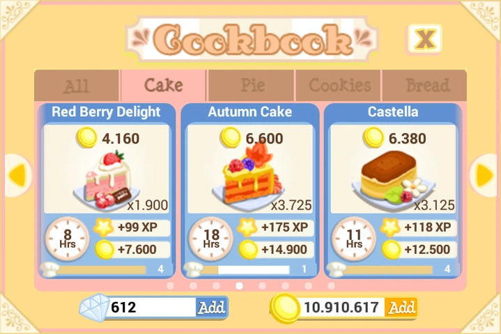Cakes | Bakery Story Wiki | Fandom