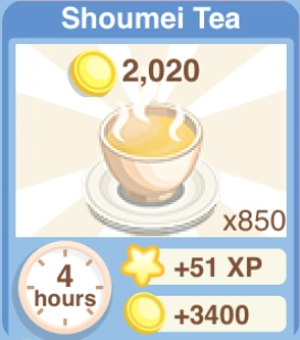Shoumei Tea | Bakery Story Wiki | Fandom