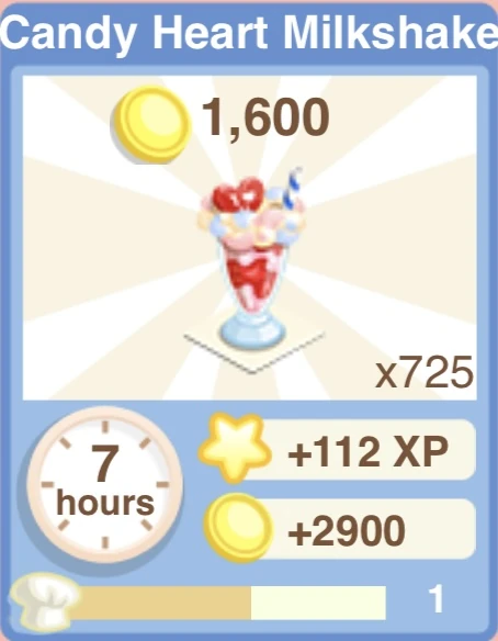 Candy Heart Milkshake | Bakery Story Wiki | Fandom