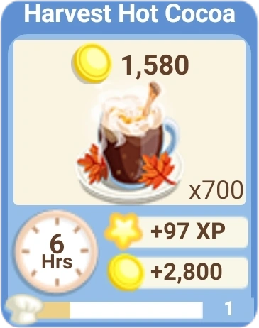 Harvest Hot Cocoa | Bakery Story Wiki | Fandom