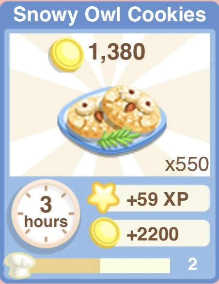 Snowy Owl Cookies | Bakery Story Wiki | Fandom