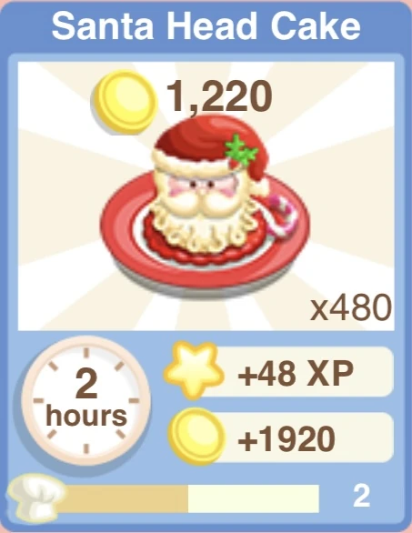 Santa Head Cake | Bakery Story Wiki | Fandom