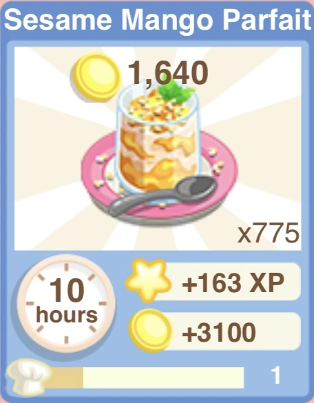 Sesame Mango Parfait | Bakery Story Wiki | Fandom