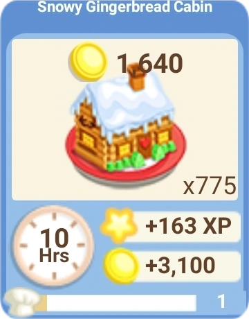 Snowy Gingerbread Cabin | Bakery Story Wiki | Fandom
