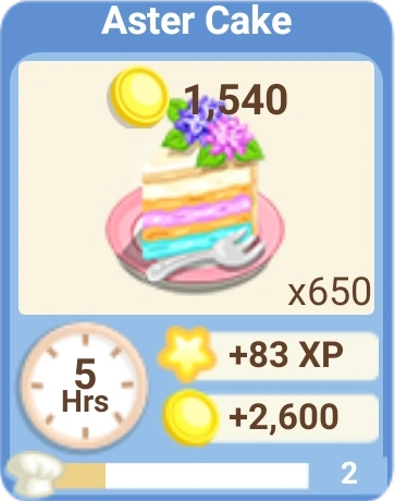 Aster Cake | Bakery Story Wiki | Fandom