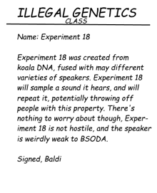 Experiment 018 | Baldi's Basics Fanon Wiki | Fandom