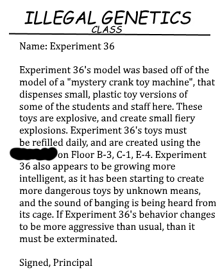 Experiment 036 | Baldi's Basics Fanon Wiki | Fandom