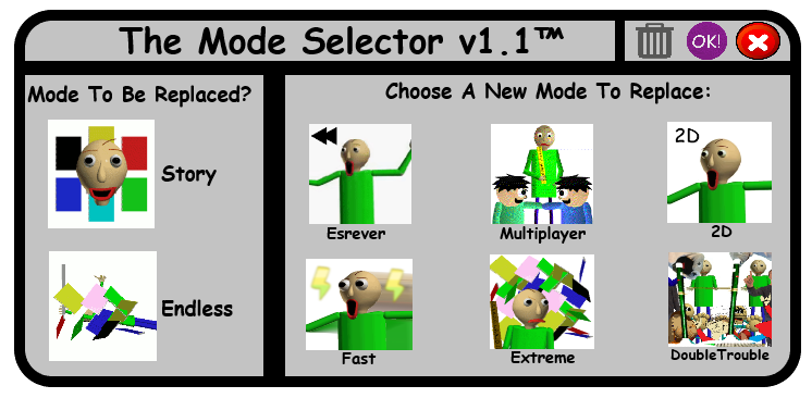 Mode Selector | Baldi's Basics Fanon Wiki | Fandom