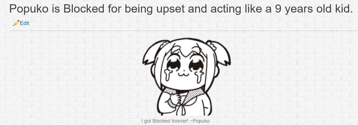 User blog:MomoLoveBaby/Popuko is Blocked for being upset and acting ...